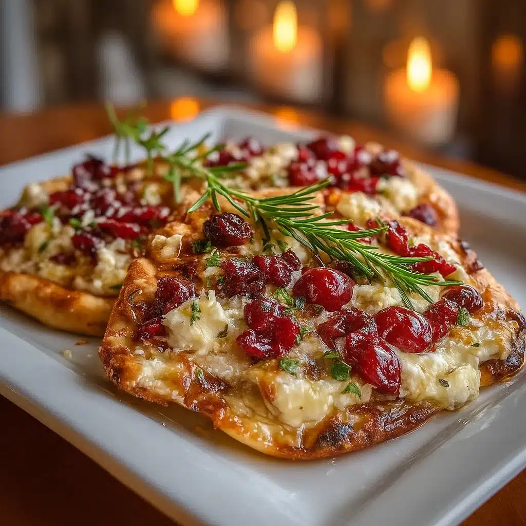 Cranberry Brie Flatbread – 5-Minute Easy Holiday Appetizer