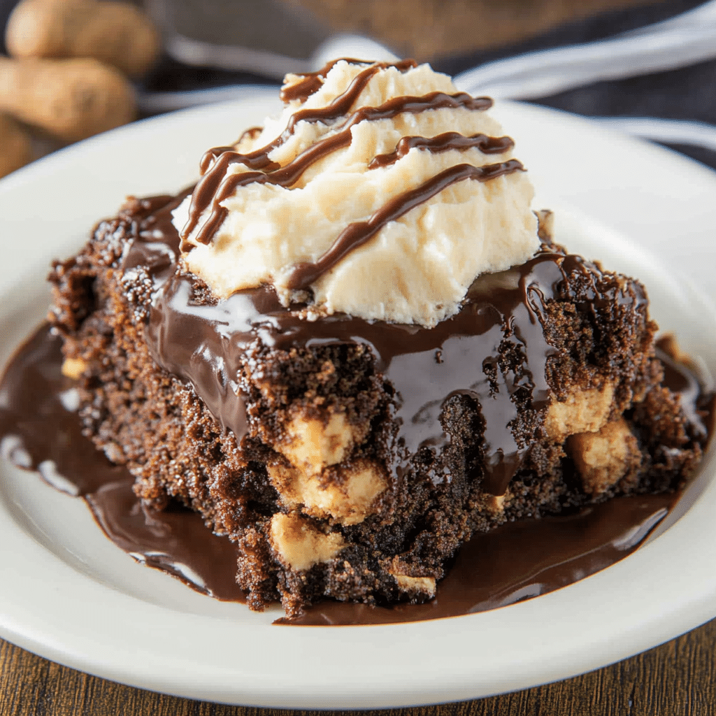 Peanut Butter Cup Dump Cake – The Best 4-Ingredient Dessert